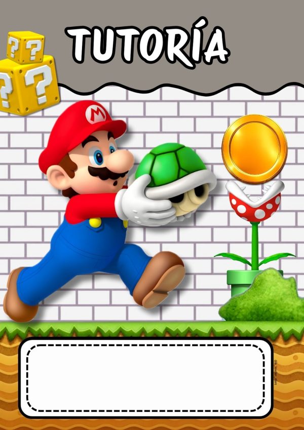 Portadas de Mario Bros para cuadernos 2026